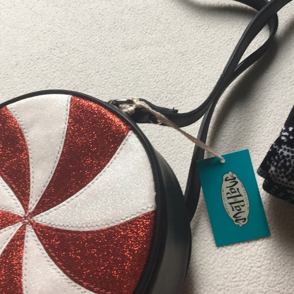 Bags | Peppermint Candy Round Crossbody Purse | Poshmark
